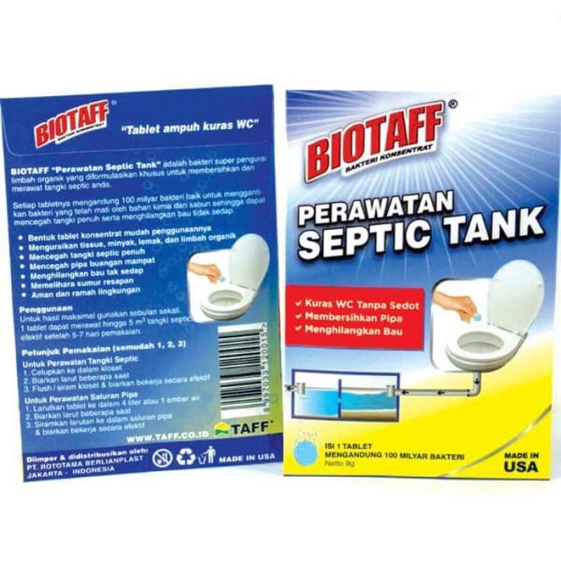 Promo Taff Biotaff Tablet Bakteri Konsentrat Perawatan Septic Tank [12 ...