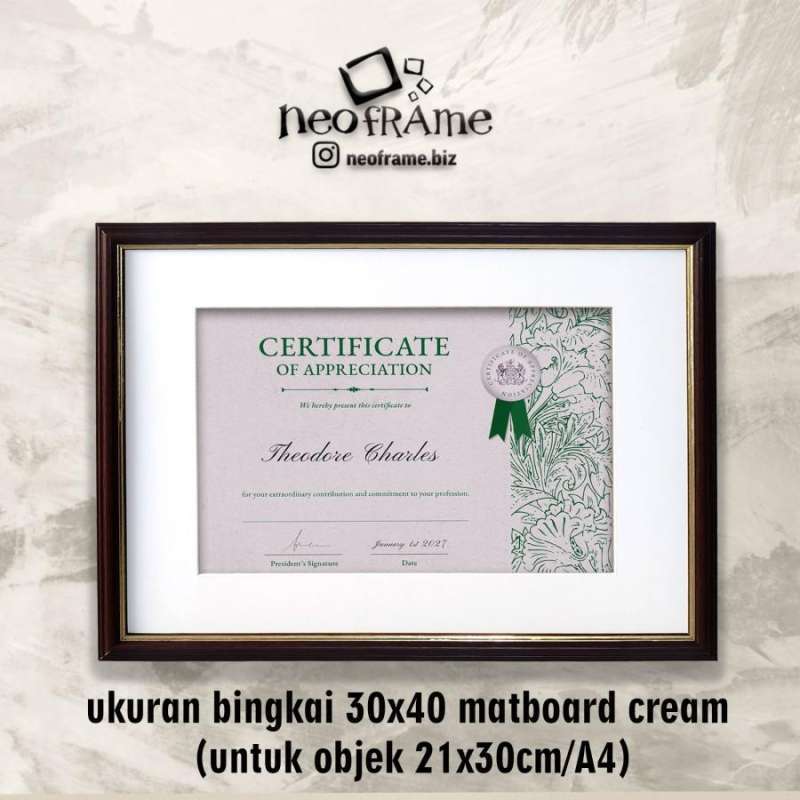 Jual Neoframe - Bingkai/Frame 30x40 Matboard - Objek A4 21x30cm di ...