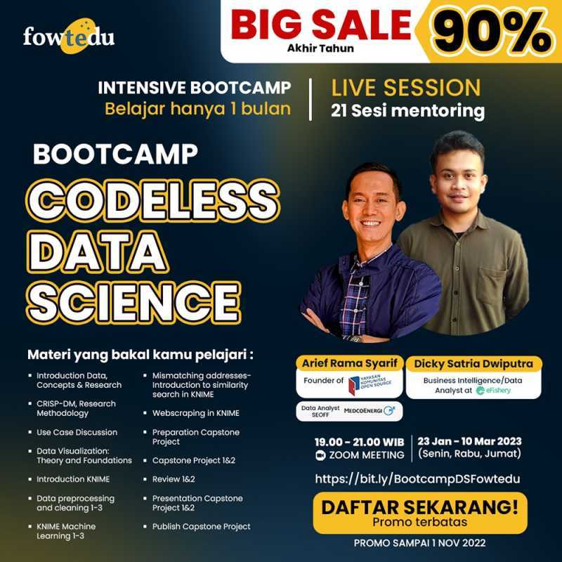 Jual Data Science Bootcamp Package [21 Sesi] Di Seller Fowtedu - Cakung Timur, Kota Jakarta ...