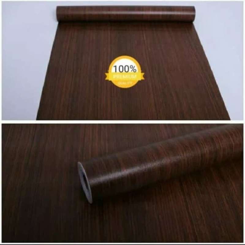 Promo wallpaper serat kayu coklat 45 x 10 mtr || Wallpaper Dinding Diskon 5% di Seller SANDAL ...
