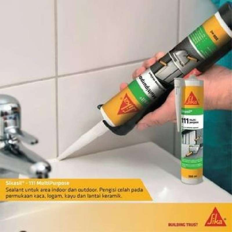 Promo Sikasil 111 Multi Purpose Sealant Silicone Lem Kaca Netral 300ml ...
