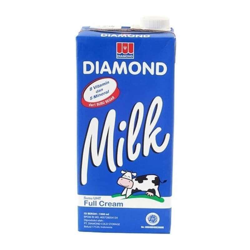 Promo DIAMOND Milk Susu UHT Full Cream 1000 ml Diskon 7% di Seller ...