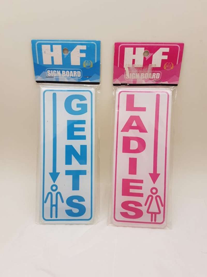 Promo Sign Board Acrylic LADIES - GENTS Signage Tempelan Pintu Kamar ...
