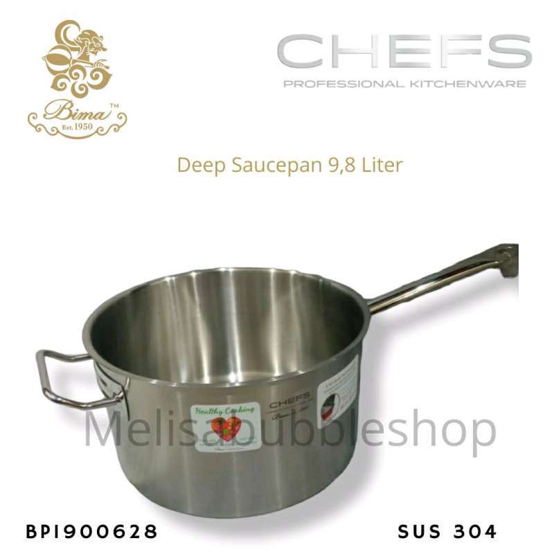 Jual Bima Chefs Deep Saucepan 28cm Sus 304 Panci Stainless Induksi ...