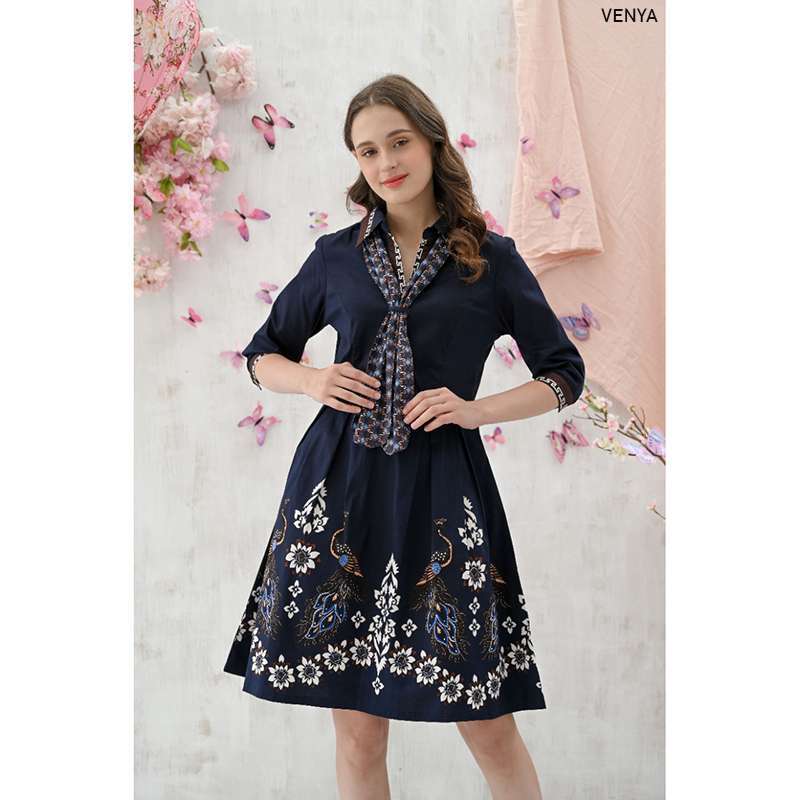 Promo Evercloth Venya Dress Batik Wanita Dress Wanita Terusan Batik ...