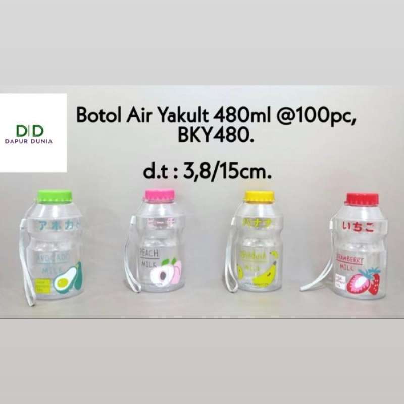Jual GMA Botol air plastik model yakult 480ml di Seller Gunungmasabadi - Sei Rengas II, Kota ...
