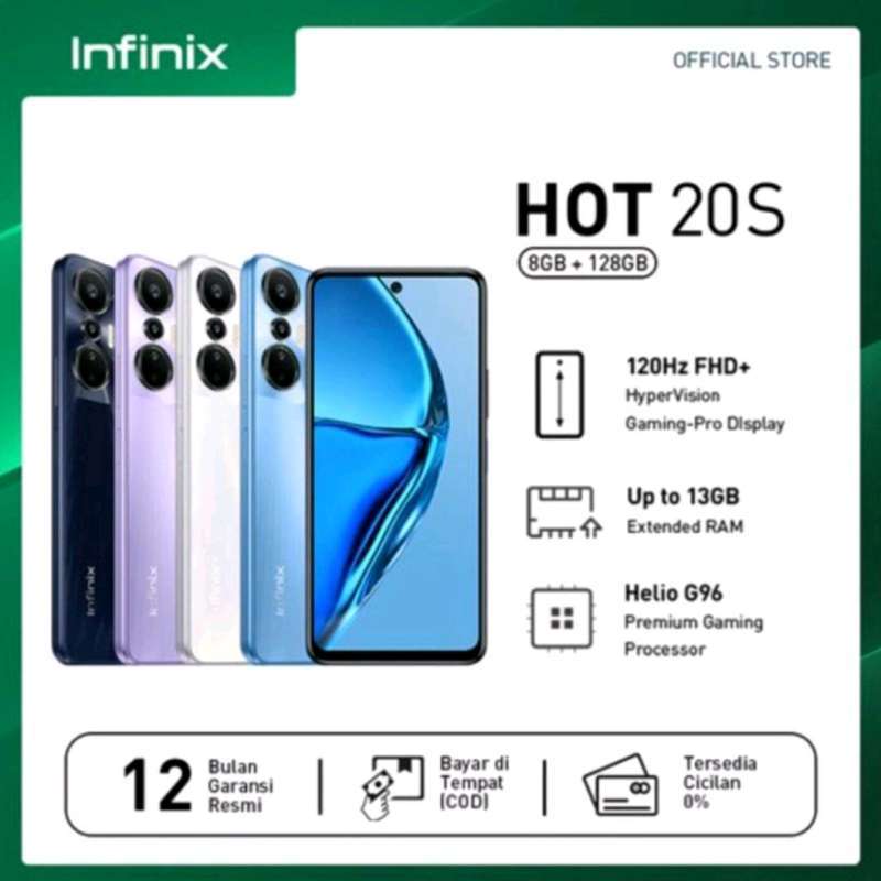 Jual Infinix Hot 20S 8/128GB Garansi Resmi - Tempo Blue di Seller ...