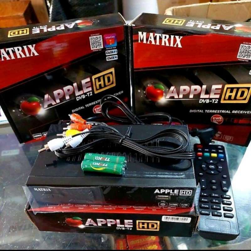 Jual SET TOP BOX MATRIX APPLE HD Receiver TV Digital DVBT2 Matrix Apple ...