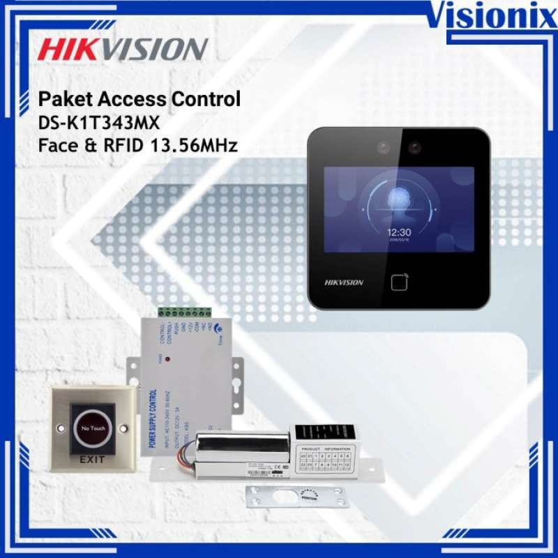 Jual Paket Access Door Hikvision DS-K1T343MX Face Access Control Pintu ...