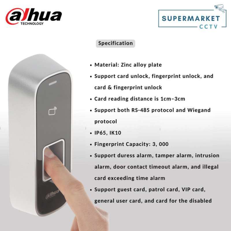 Jual Access Control Standalone Terminal Dahua Dhi-asi1202m Akses ...