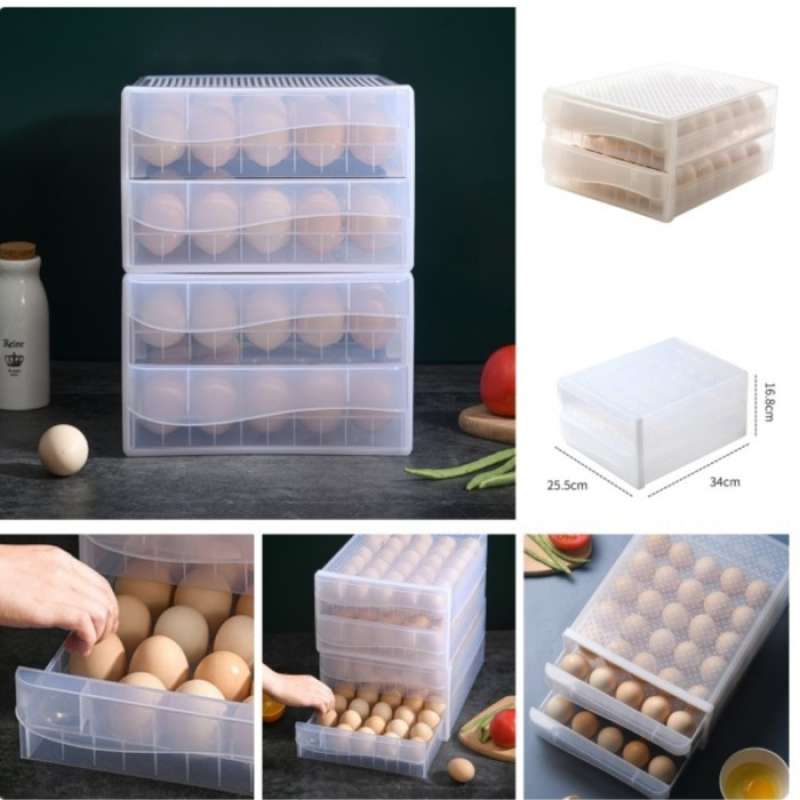 Jual box telur kotak telur laci telur rak telur tempat telur isi 60 ...