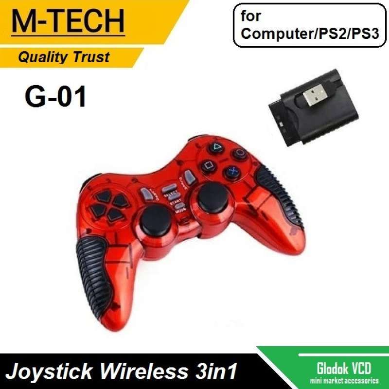 Promo M-Tech Joystick Gamepad Stik Wireless 3 in 1 for PC / Laptop ...
