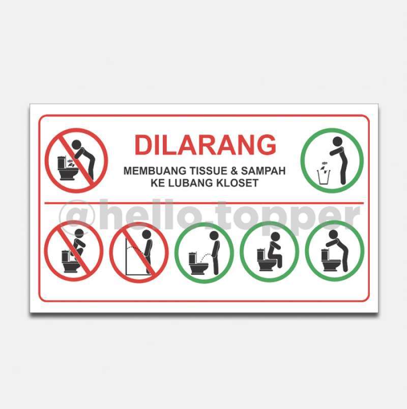 Promo Sign Akrilik Larangan Toilet Himbauan / Sign Board Akrilik ...