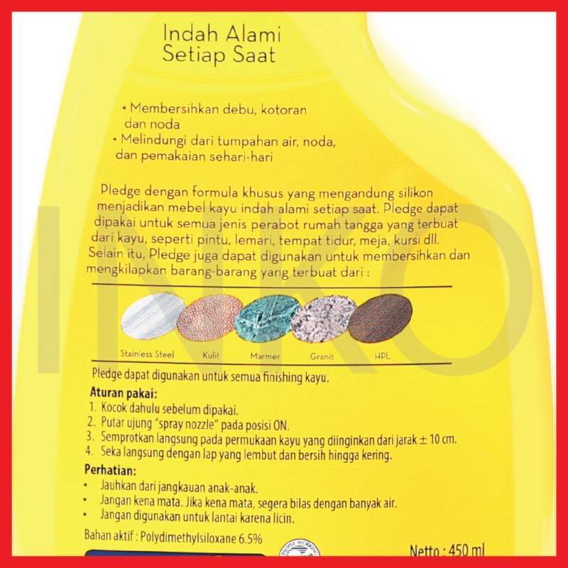 Jual Pledge Furniture Polish Liquid Lemon Cairan Pembersih [450 Ml] Di ...