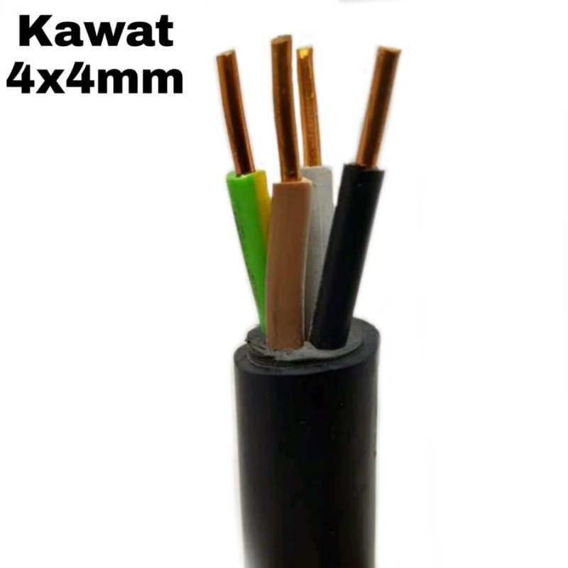 Jual Eterna Kabel 4x4mm Nyy Kawat Hitam Outdoor/kabel Listrik Tufur 4x4 ...