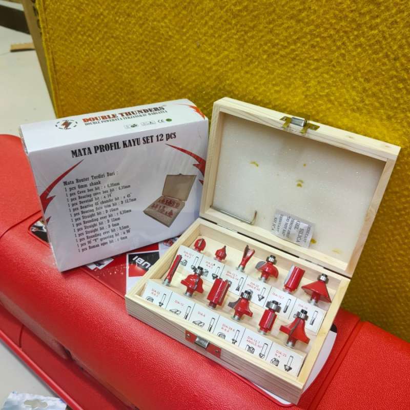 Jual Mata profil set Router bit set Trimmer bit set Mata profil kayu ...