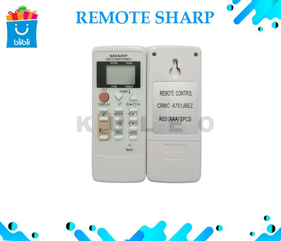 Jual Remote AC Sharp Ion Plasmacluster - REMOTE AC SHARP - remote sharp ...