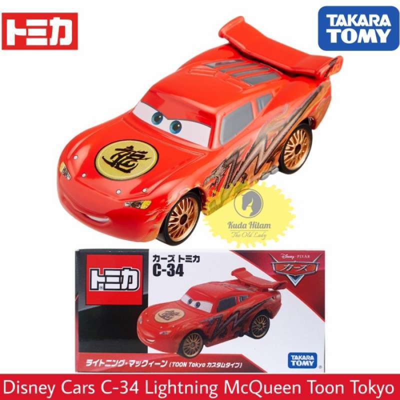 Jual Tomica Cars C-34 Lightning McQueen Toon Tokyo Disney Pixar di ...