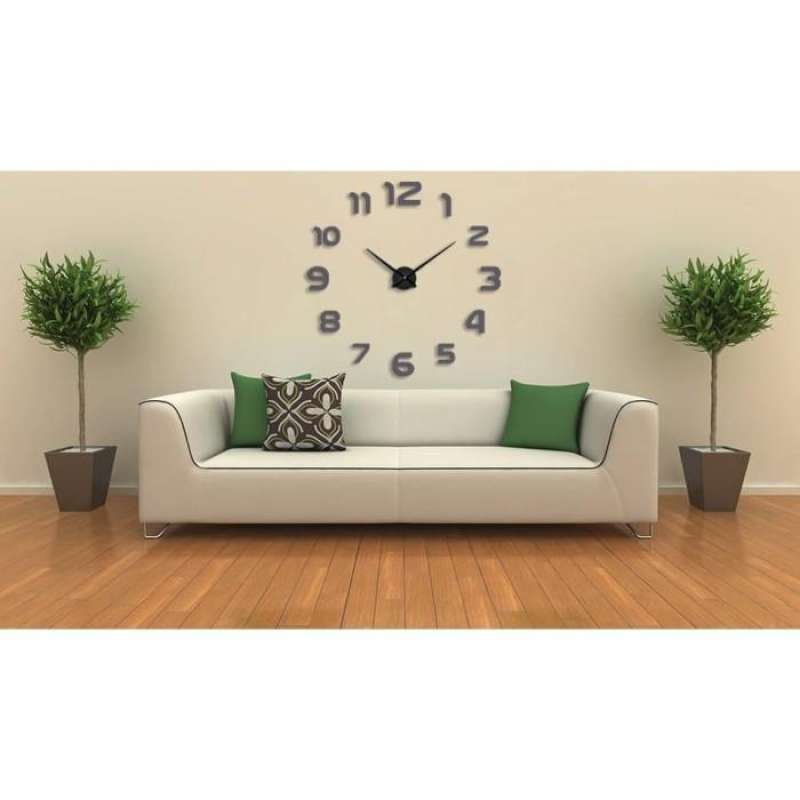 Jual 3d Giant Clock Jam Dinding Tempel Besar Diy Dekorasi 80-130cm 02bb ...