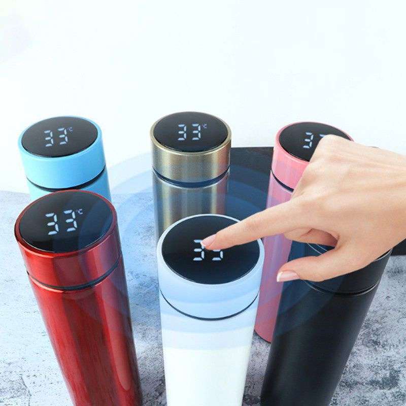 Jual ermos thumbler smart LED suhu temperature digital 500ml botol ...