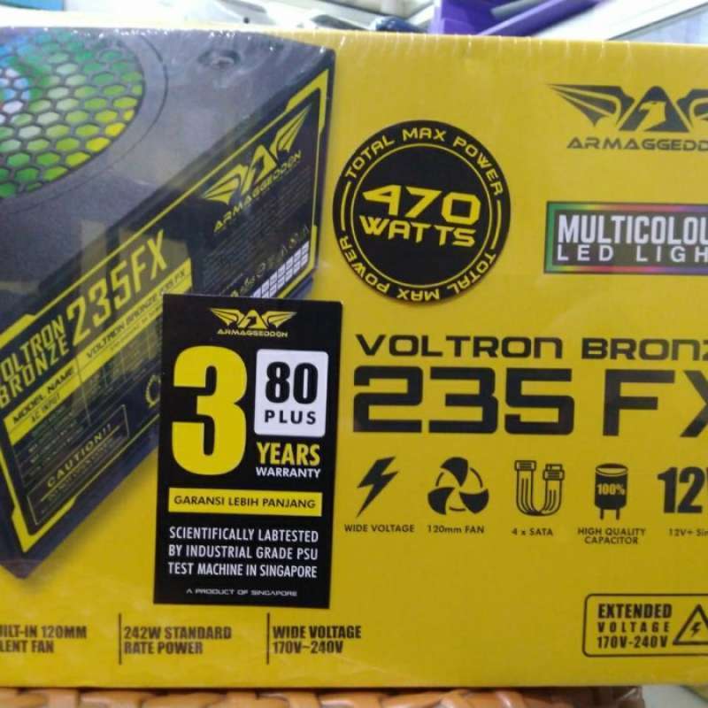 Jual Freeong Psu Power Suplly Armaggeddon Voltron Bronze 235fx 80 Plus Di Seller Amtech Id ...