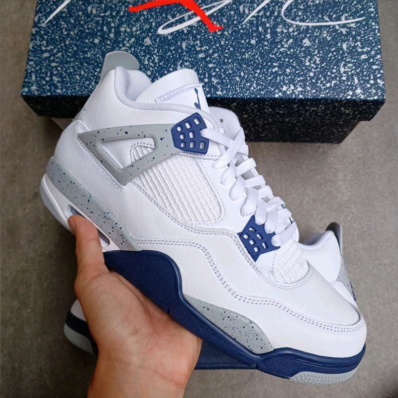 Promo Air Jordan 4 Retro Midnight Navy || blue Diskon 8% di Seller ...