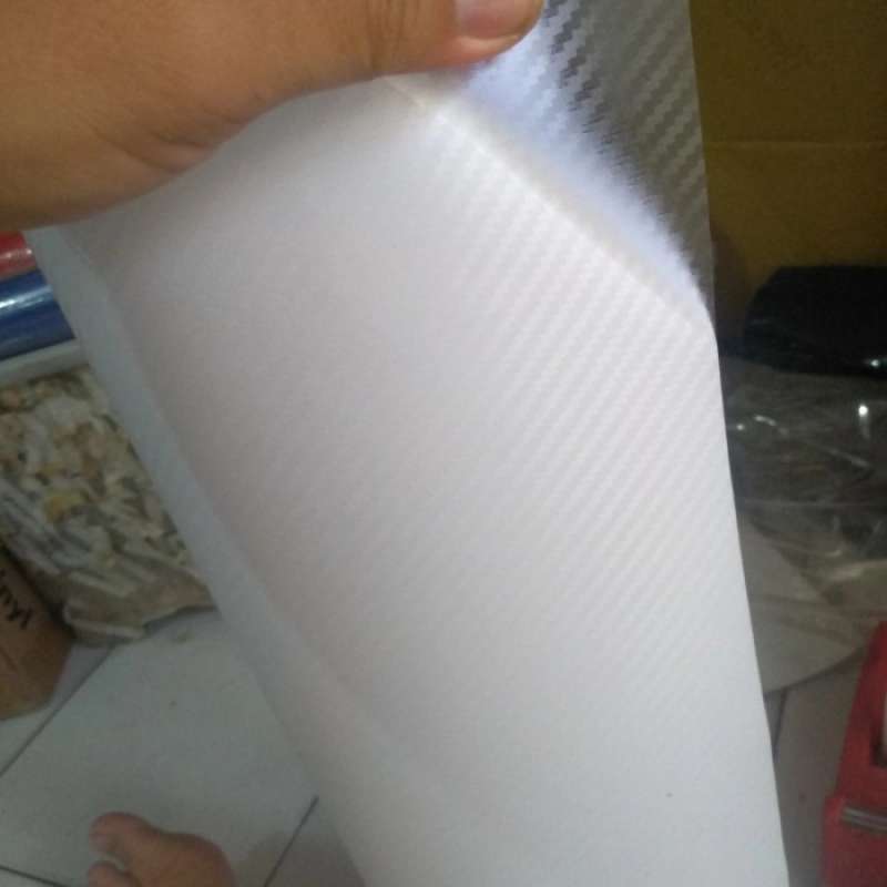 Promo Stiker Skotle Karbon 3d Warna Putih Transparan,,, Lebar Nya 50cm ...