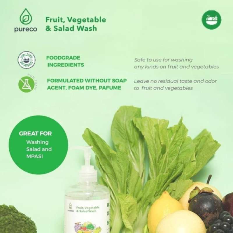Jual Pureco Fruit & Veggie Sabun Cuci Buah & Sayur Di Seller Pawonan ...