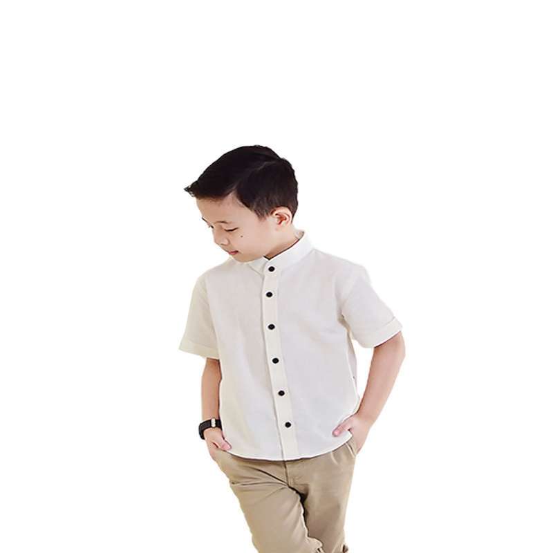 Promo Fadsan Tufy Putih Tulang - Baju Koko Couple Ayah Anak Cowok ...