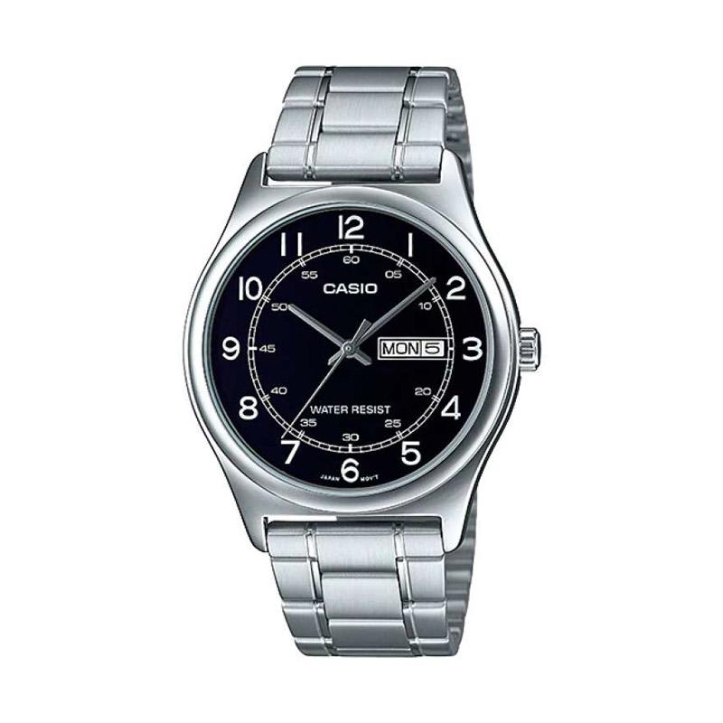 Promo CASIO Tali Stainless Jam Tangan Pria [MTP-V006D-1B2UDF] Diskon 38 ...