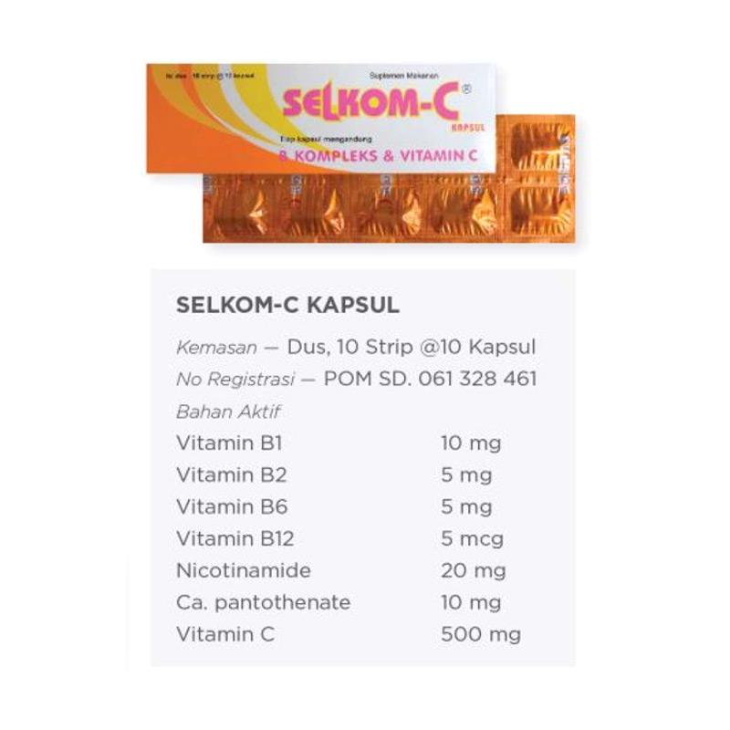 Jual Selkom-c Vitamin C & B Kompleks [100 Kapsul] Di Seller Blibli.com ...