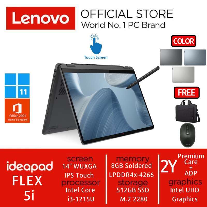 Intel I3 12th Gen Laptop Lenovo Flex 5i 2-in-1 Laptop - Intel I3, 8GB ...