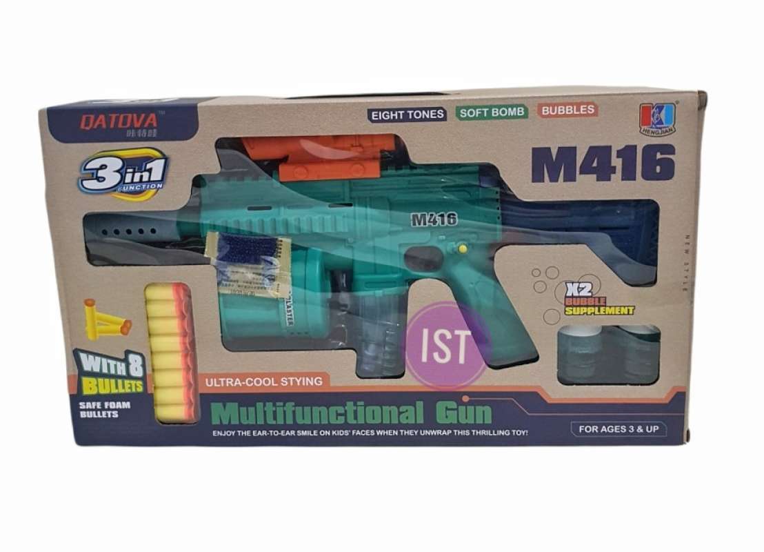 Promo Mainan Anak Multifunction Gun M416 3in1 Soft Bullet Gun And ...