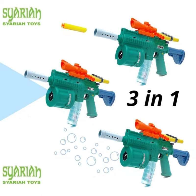 Promo Mainan Anak Multifunction Gun M416 3in1 Soft Bullet Gun And ...