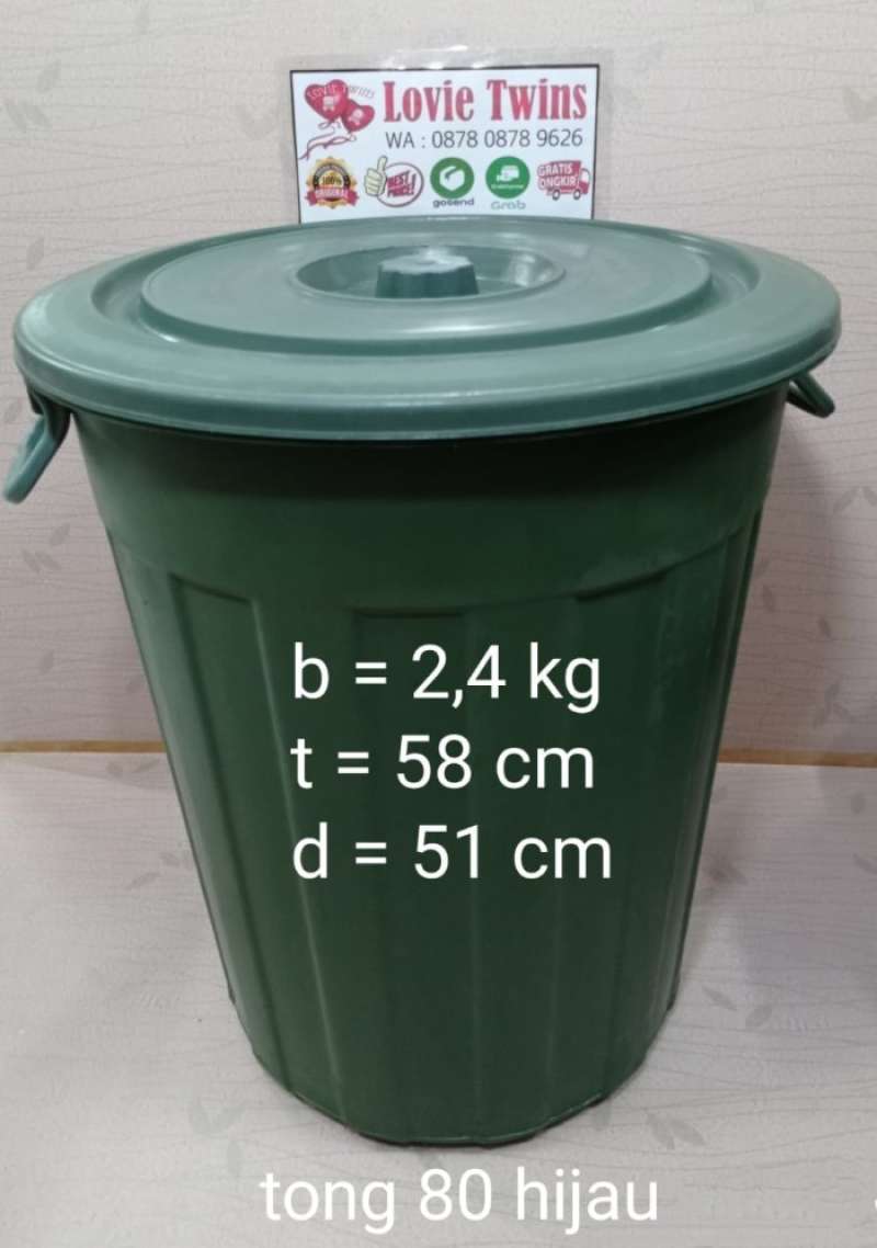 Jual TONG 80 Ember Plastik Bak Air 80L Besar Tong Air Jumbo 80 LITER ...