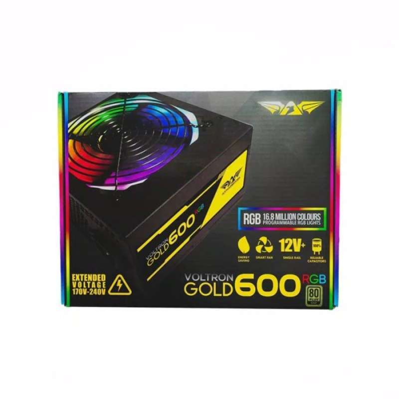 Jual Power Supply PSU Armaggeddon Voltron Gold 600 RGB 600 Watt - Multivariasi Multicolor di ...
