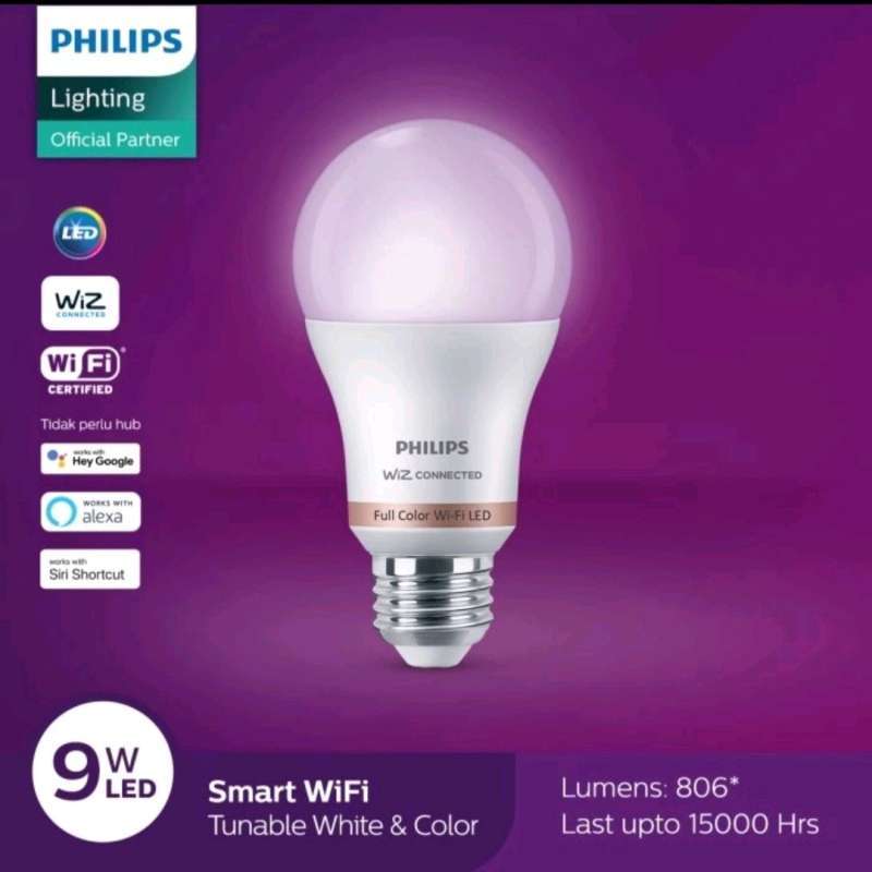 Jual Philips Lampu Smart WiFi LED 9 Watt - Color and Tunable White (Warna) di Seller Mom and ...