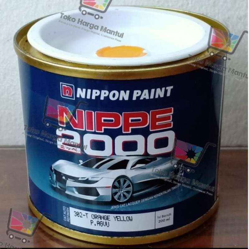 Promo Cat Duco Nippe 2000 Nippon paint 200ml ( 302T ) orange yellow ...