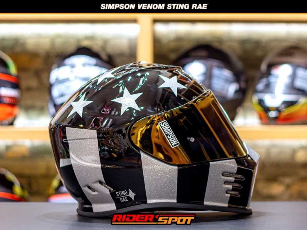 Jual Helm Motor SIMPSON Venom Sting Rae Star Original Full Face USA ...