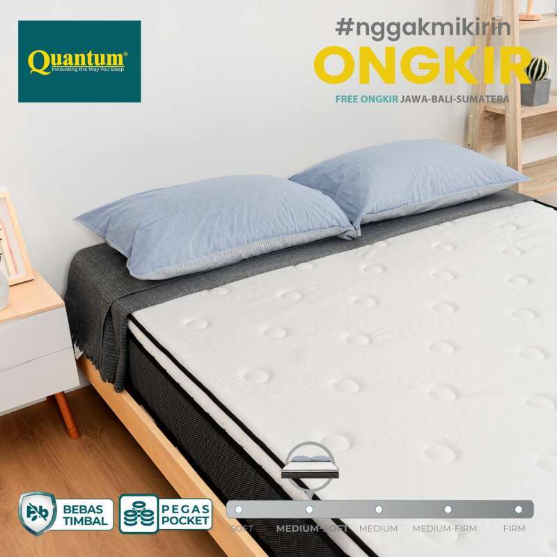 Promo Kasur Pocket Vakum Quantum - Bonus Sprei & Bantal Diskon 43% Di ...