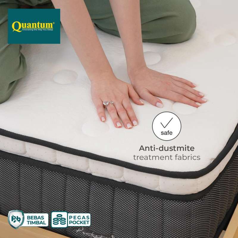 Promo Kasur Pocket Vakum Quantum - Bonus Sprei & Bantal Diskon 43% Di ...