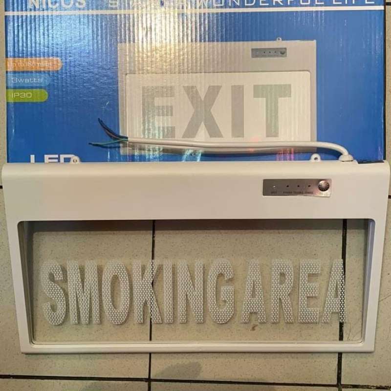 Jual LAMPU SMOKING AREA LED EMERGENCY TRANSPARAN LED HIJAU / SIGN ...