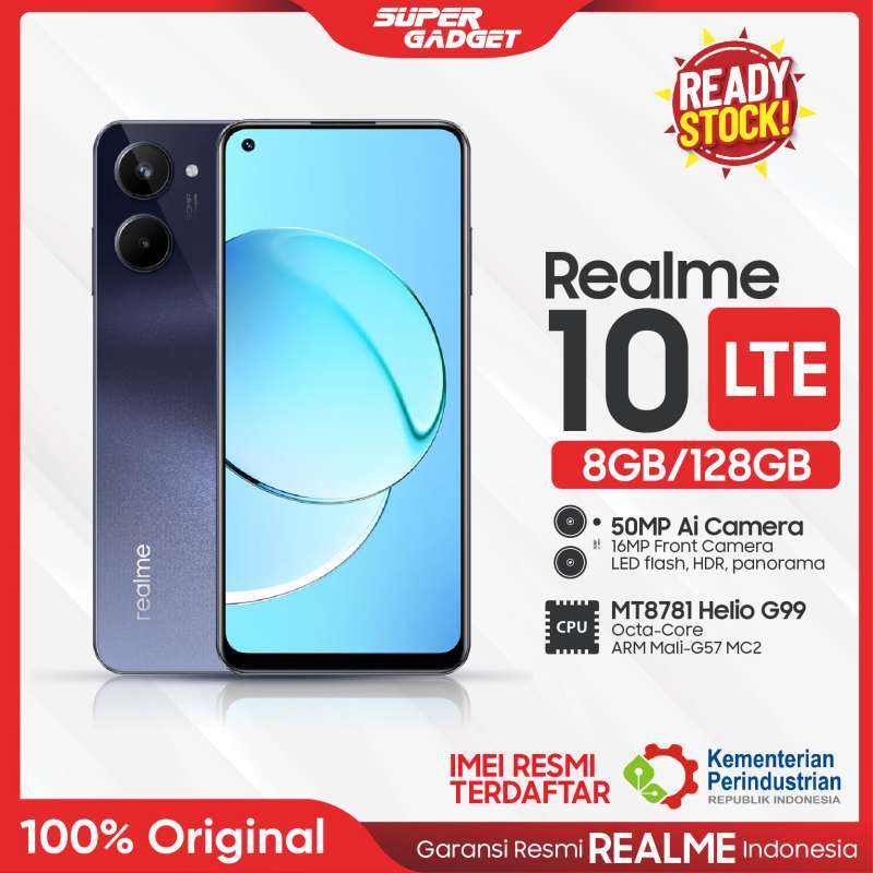 Promo Realme 10 8/128 GB RAM 8 ROM 128 GB 8GB 128GB Android - Rush Black Diskon 23% di Seller ...