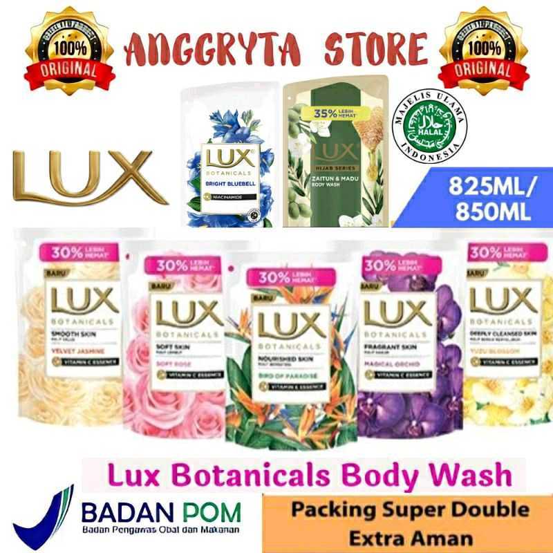 Jual LUX Botanical Body Wash Sabun Mandi Cair Refill 900ml Berganti Kemasan Baru 825mL di Seller ...