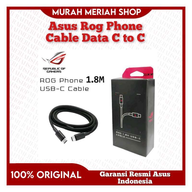 Jual ASUS ROG Phone 1 2 3 5 5s 5s Pro 6 pro Cable Data 1.8M USB-C to C Garansi Resmi di Seller ...