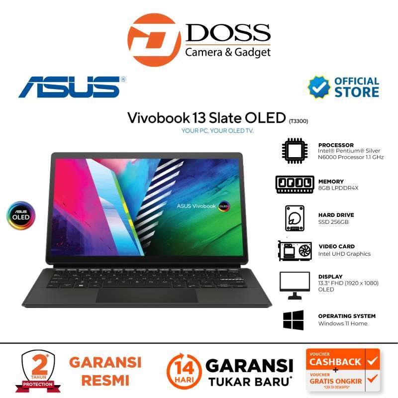 Jual Asus VivoBook T3300KA-OLED622 13 Inch OLED 8GB RAM 256GB SSD Black di Seller Doss Official ...
