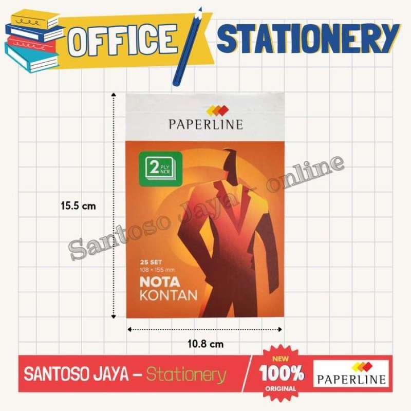 Jual Nota Kontan PAPERLINE 2 Rangkap - 2 PLY NCR - Kecil di Seller ...