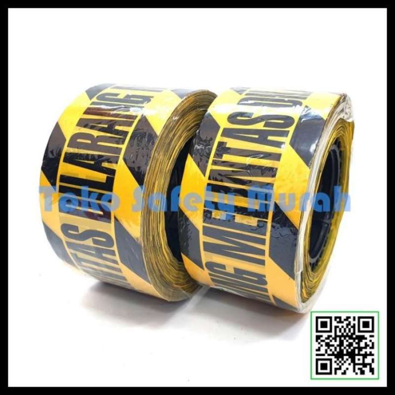 Jual Garis Polisi Tulisan Dilarang Melintas Safety Line Kuning Hitam 3 ...