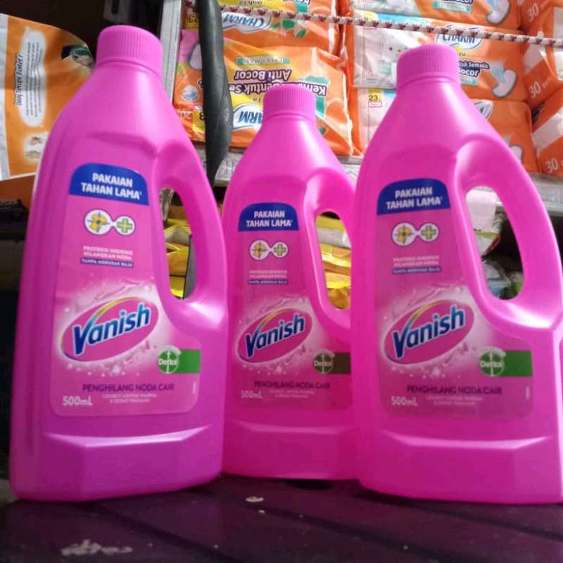 Promo Vanish 500ml penghilang noda cair 500ml warna pink Diskon 25% di Seller Rumah tissue ...