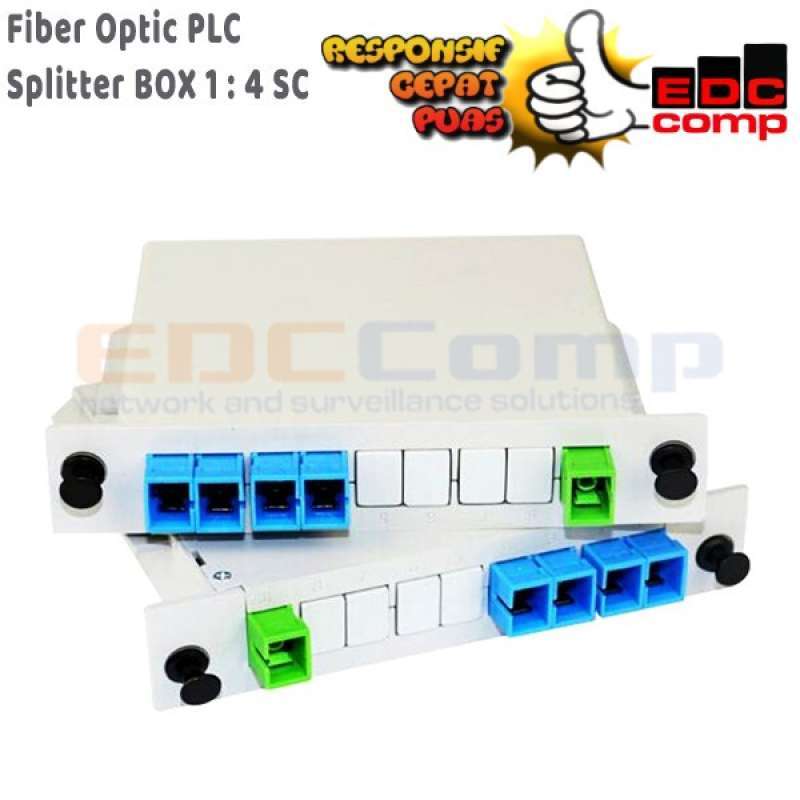 Promo Fiber Optic Passive Splitter Plc Box 1:4 Sc Upc|ftth Splitter Box ...